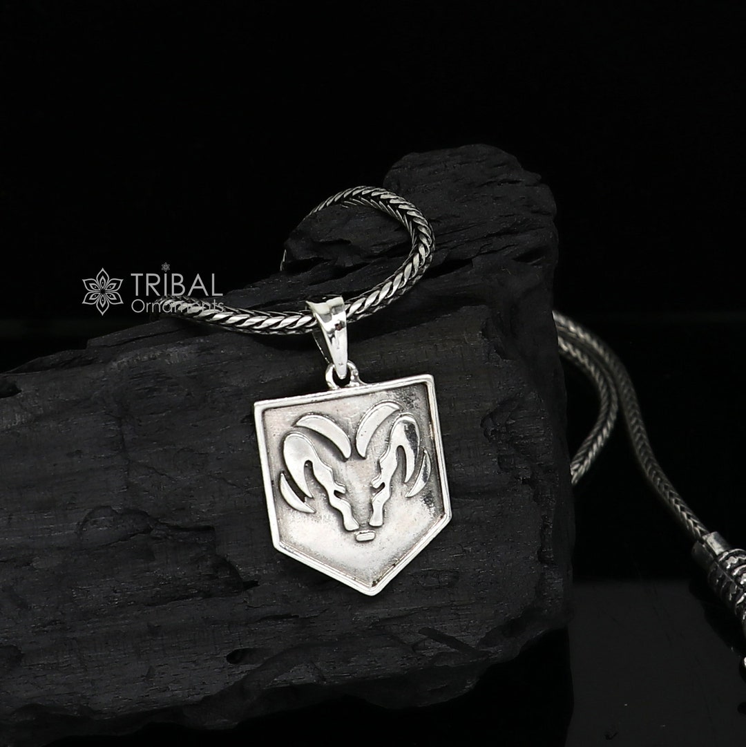 925 Pure Silver ZODIAC SYMBOL ARIES Sign Pendant Best Gifting Pendant ...
