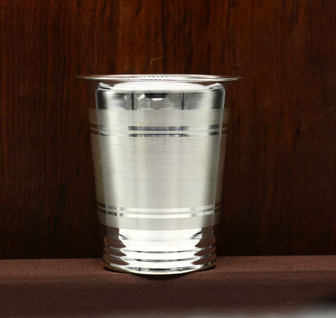925 Sterling Silver Handmade Design Water or Milk Glass Cup - Etsy UK