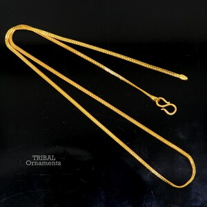 22kt Yellow Gold Handmade Double Box Chain Chain, Amazing Customized ...
