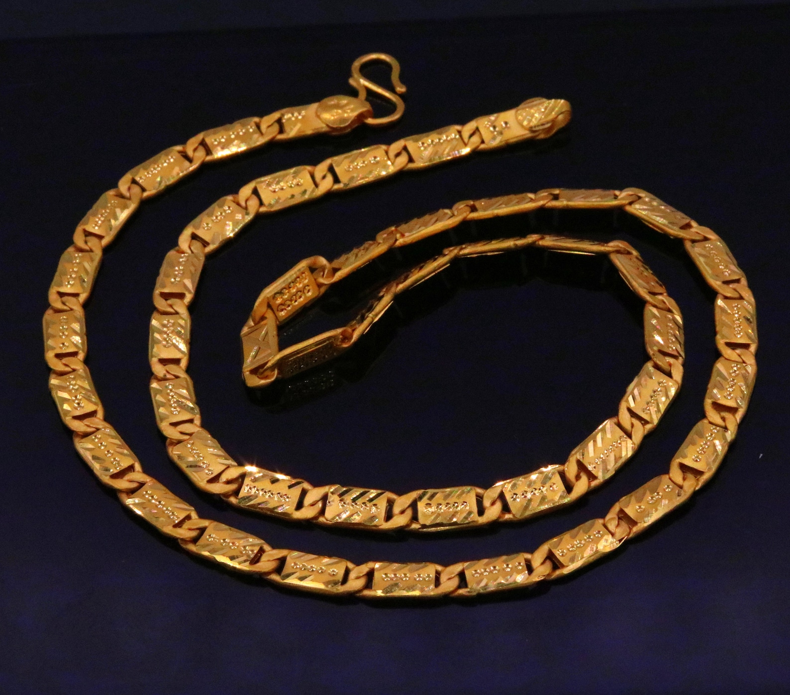 20 Inches Long 5mm Nawabi Chain Handmade 22 Karat Yellow Gold - Etsy