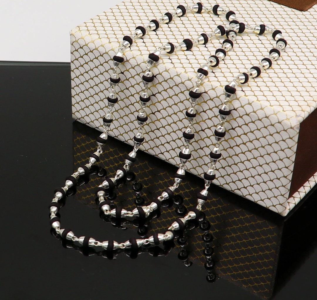 Basil Rosary Tulsi Bead Mala Chain Size 24 Inch 4 Mm Width Pure ...