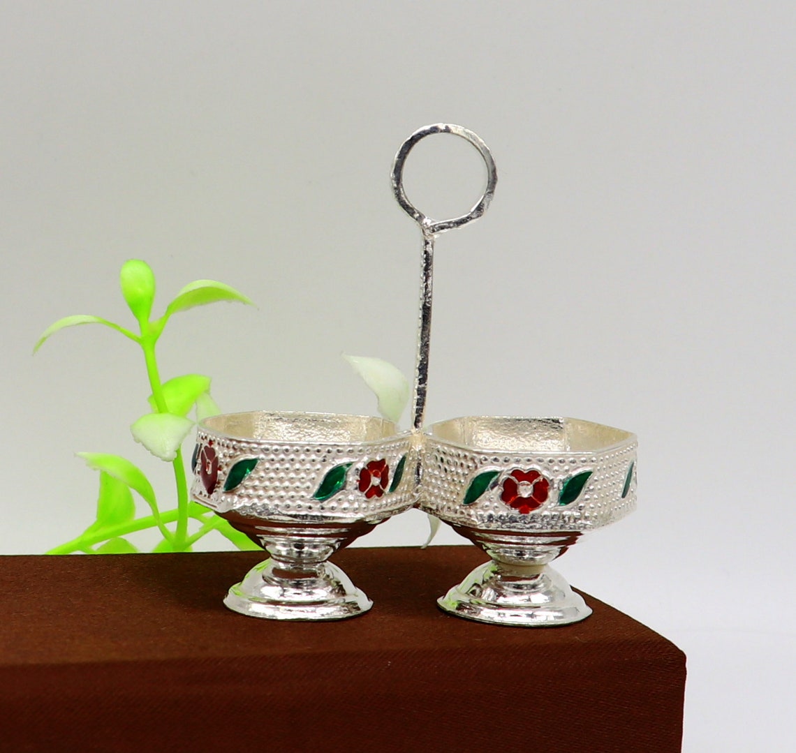 925 Sterling Silver Handmade Customized Work Puja Utensils - Etsy