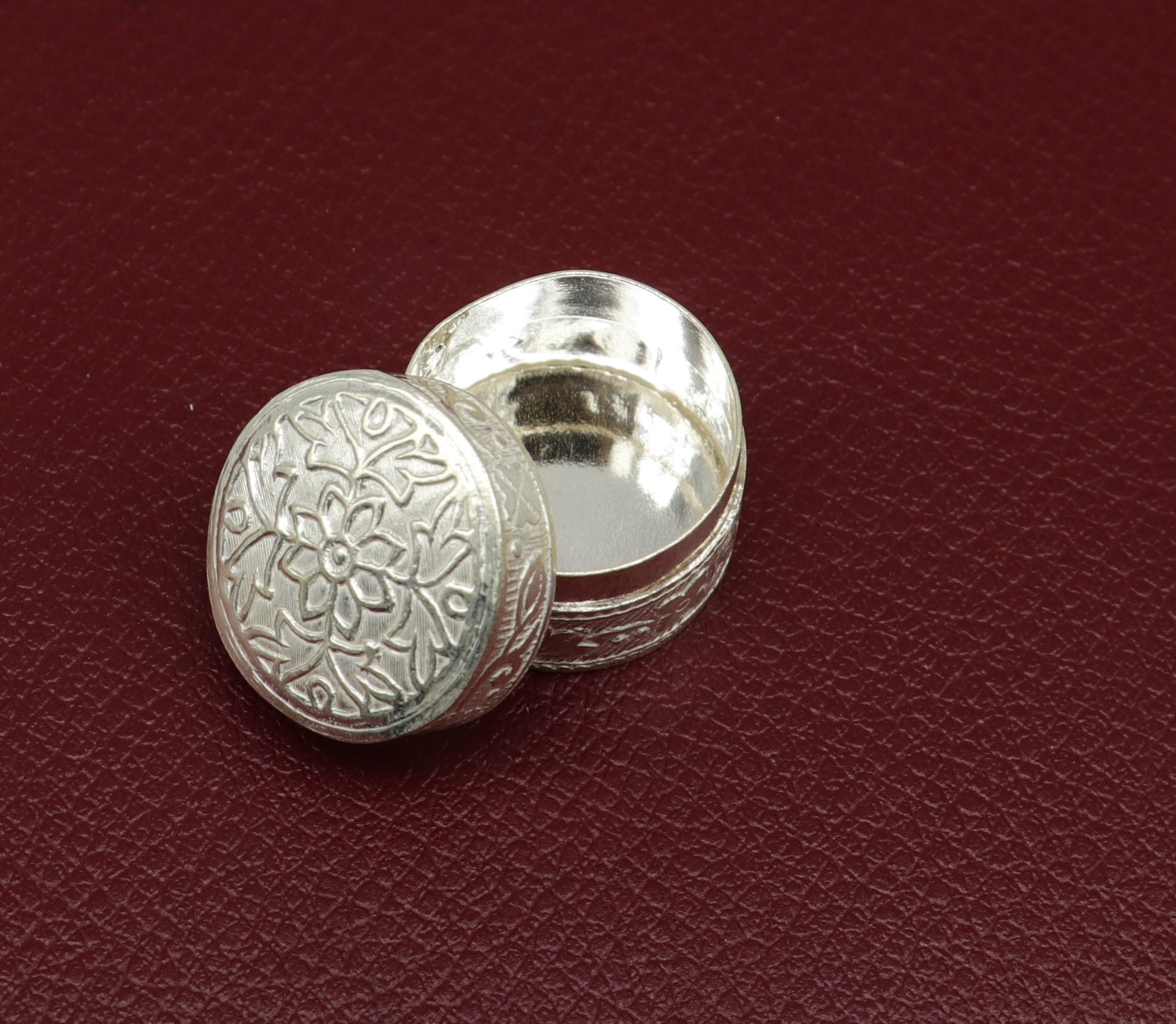 Exclusive Small Bridal Kajal Box 925 Sterling Silver Trinket - Etsy