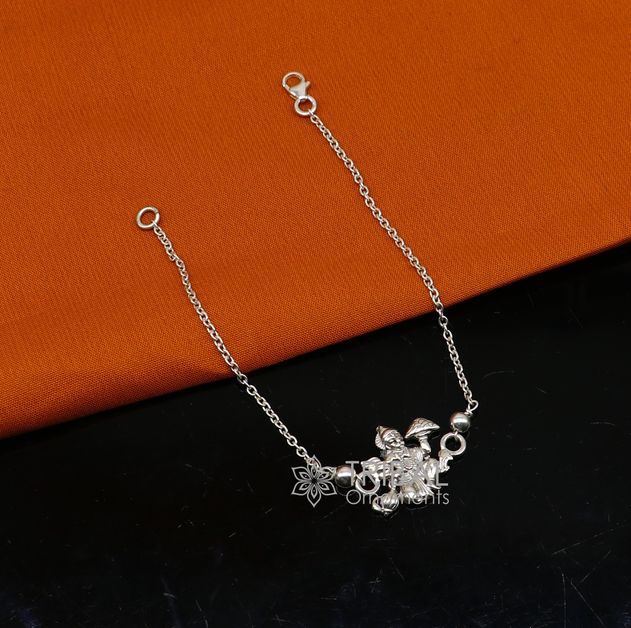 925 Sterling Silver Customized 'hanuman' Rakhi or Bracelet. Best Gift ...