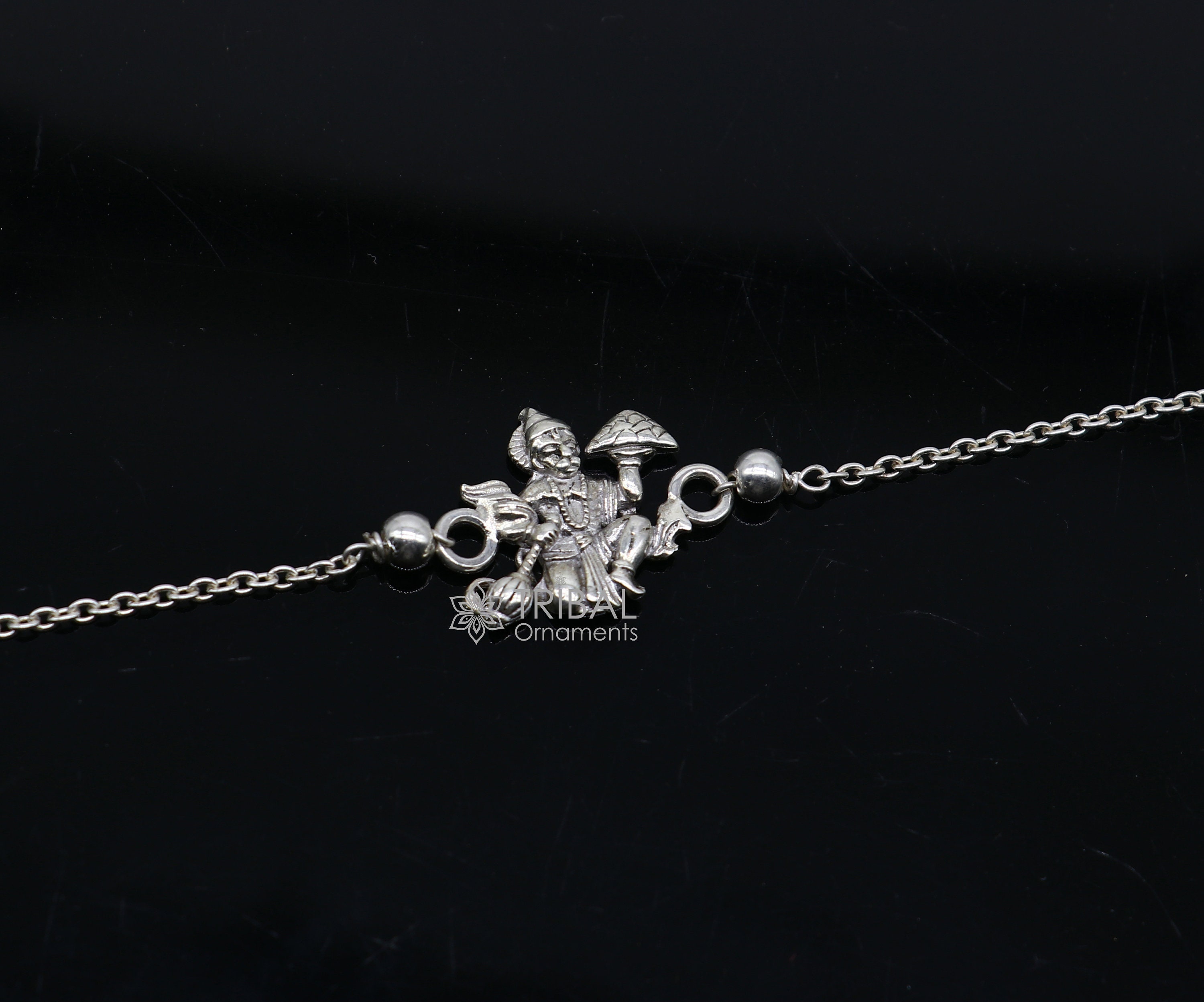 925 Sterling Silver Customized 'hanuman' Rakhi or Bracelet. Best Gift ...
