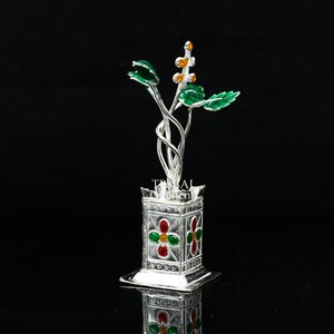 Holy Basil Rosary 925 Sterling Silver Handmade Mini Plant, Tulsi Plant ...