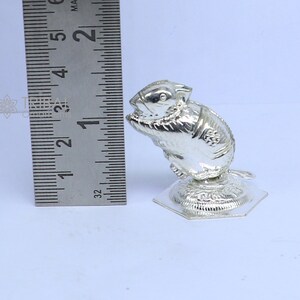 Lord Ganesha Vahan Mushak Maharaj 925 Sterling Silver Handmade Small ...