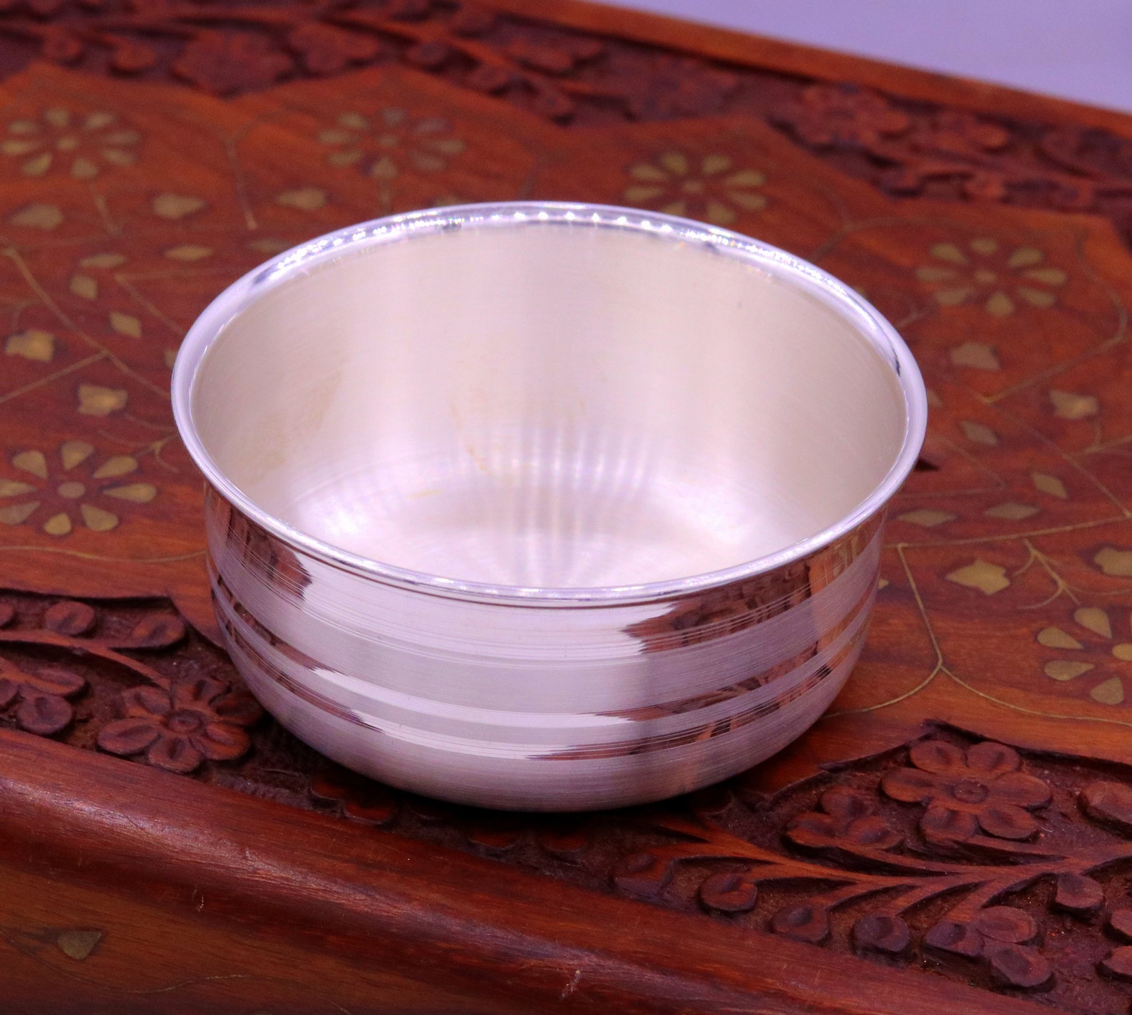 Handmade 999 Solid Silver Baby Bowl, Excellent Silver Utensils From ...