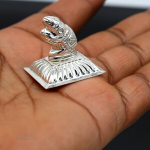 Lord Ganesha Vahan Mushak Maharaj Sterling Silver Handmade Small ...