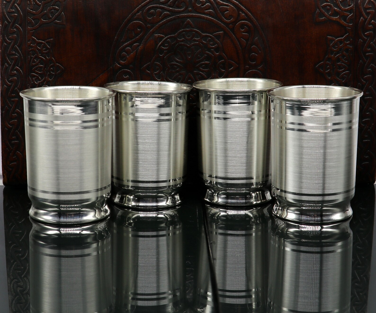999 Fine Silver Water Glass Tumbler Set Silver Vessel - Etsy