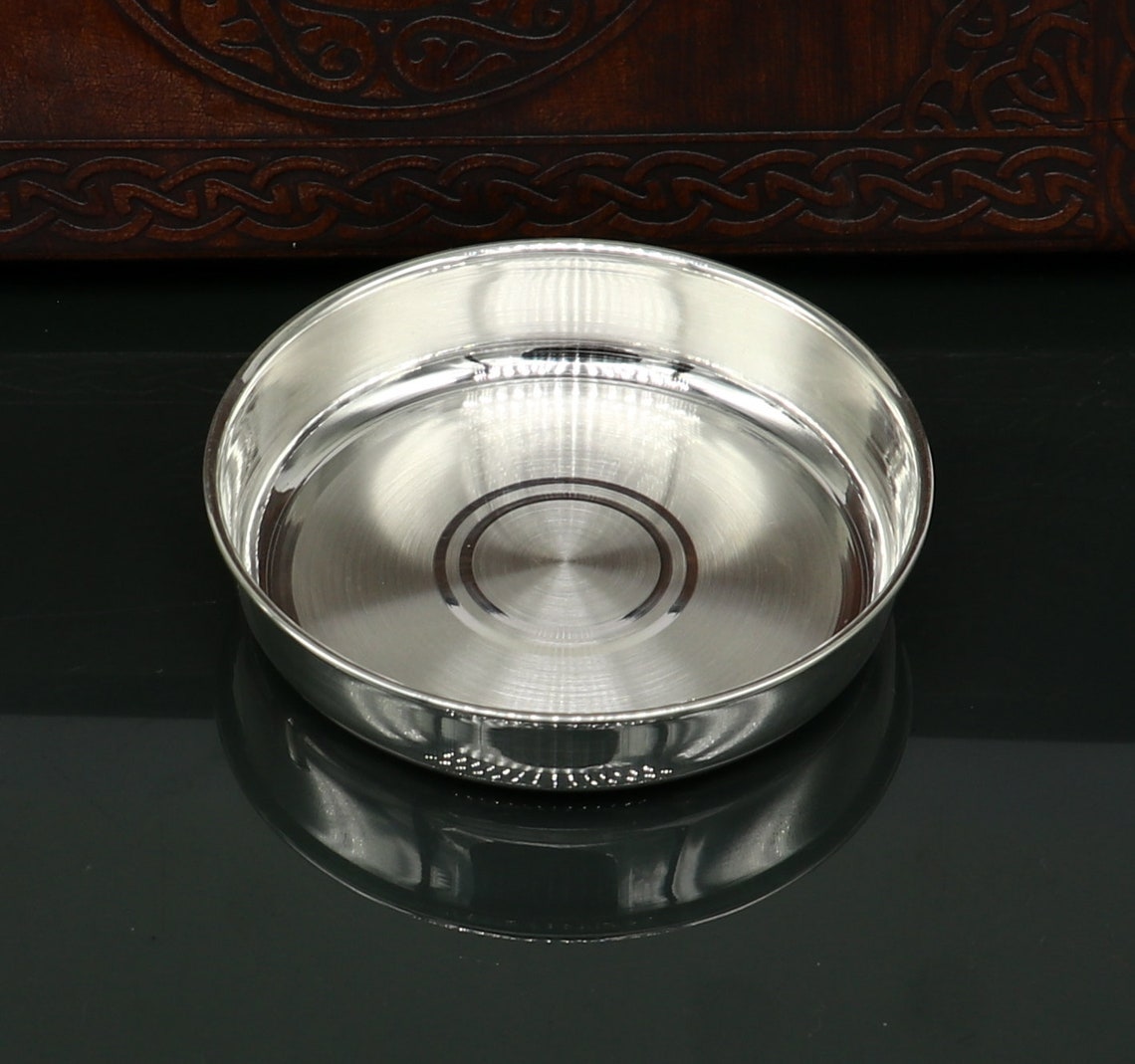 999 Fine Solid Silver Tray or Plate, Silver Vessel, Silver Baby ...