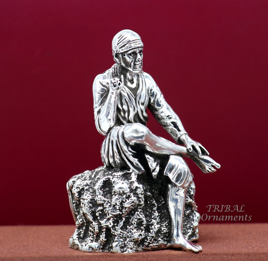 Buy 3 925 Sterling Silver Handmade Divine Hindu Idol Deity Sai Baba ...