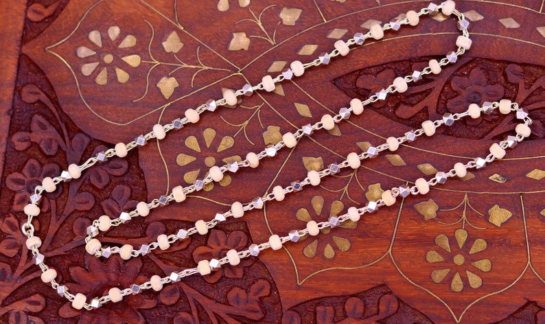 Vintage Design Handmade Sterling Silver Chain Necklace | Etsy