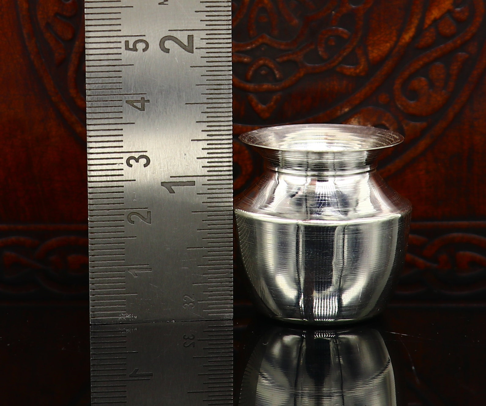 Pure 925 Sterling Silver Handmade Plain Small Kalash or Pot, Unique ...