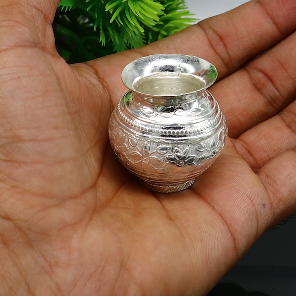 India Silver Kalash - Etsy