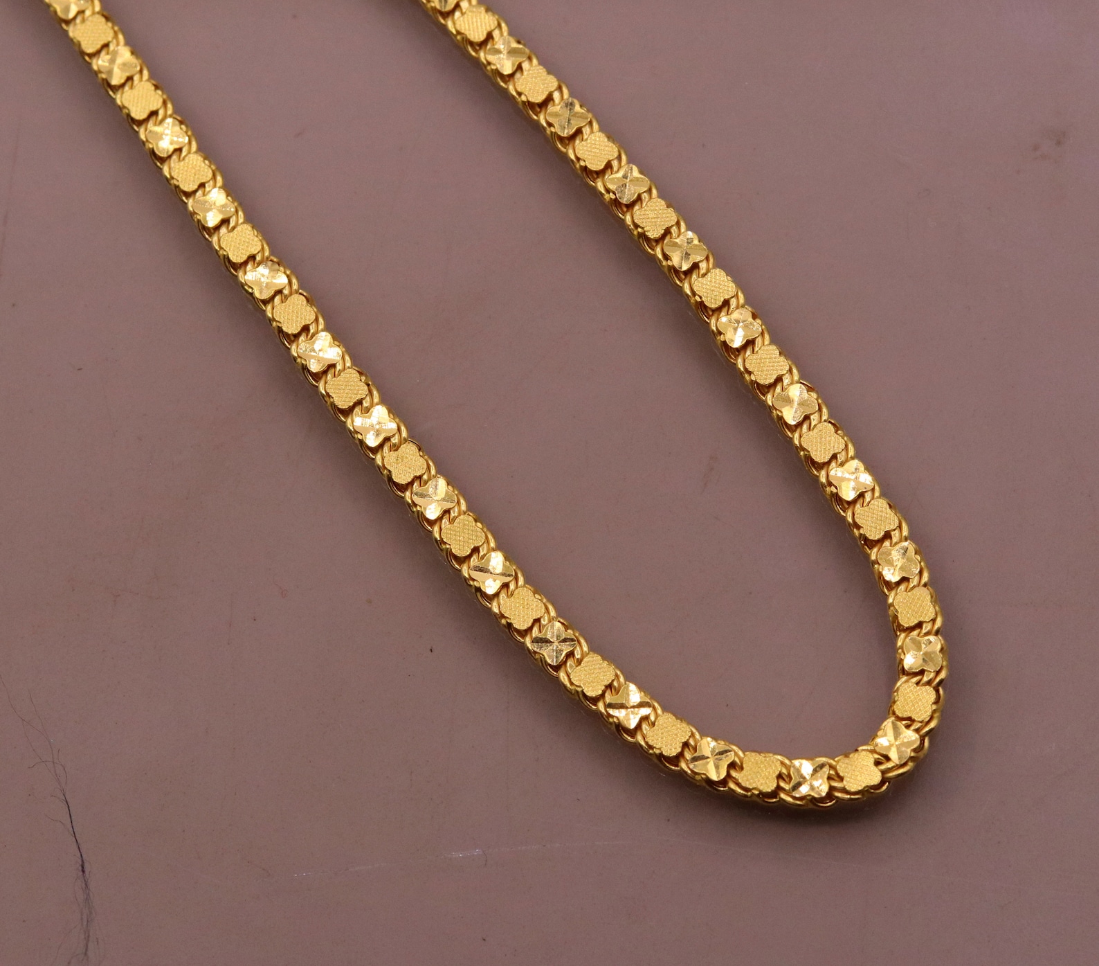 Gorgeous 22kt Yellow Gold Solid Excellent Design Chain - Etsy