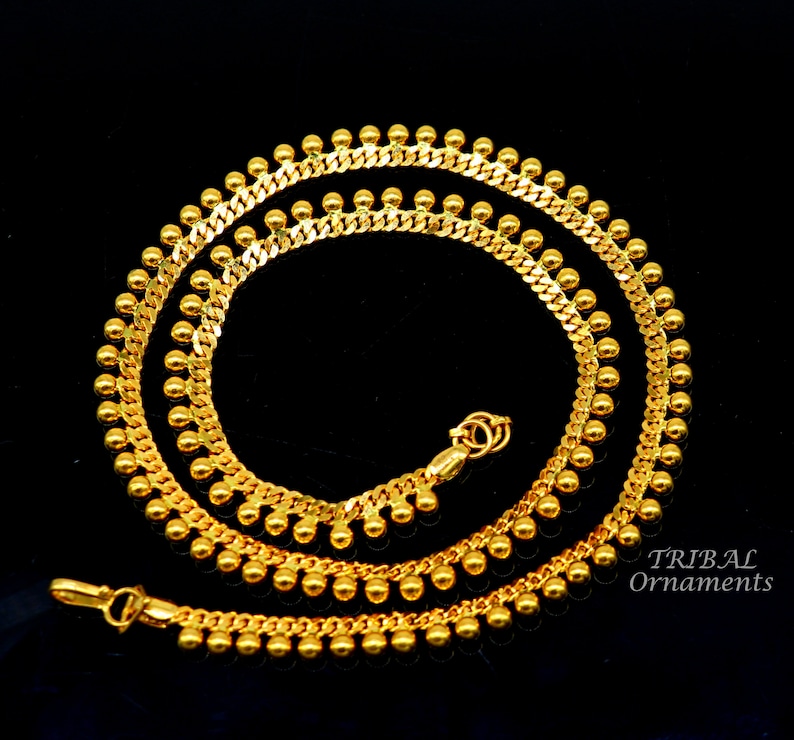 Amazing Vintage Waved Beaded Style Handmade Genuine 22 Karat - Etsy