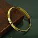 925 Sterling Silvergold Polished or Plated Over Solid Silver Bangle ...