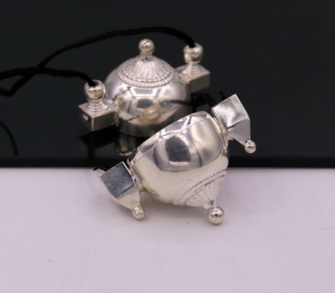 Indian Lord Shiva Lingam Box Container Box Sterling Silver Pendant ...