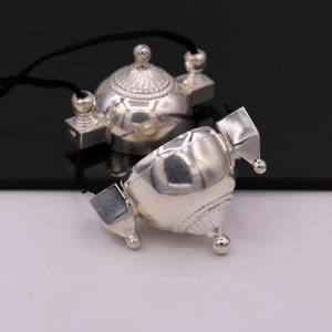 Indian Lord Shiva Lingam Box Container Box Sterling Silver Pendant ...