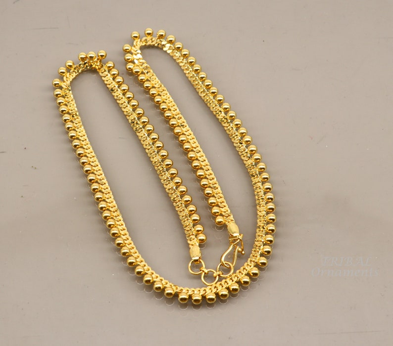 Amazing Vintage Waved Beaded Style Handmade Genuine 22 Karat - Etsy
