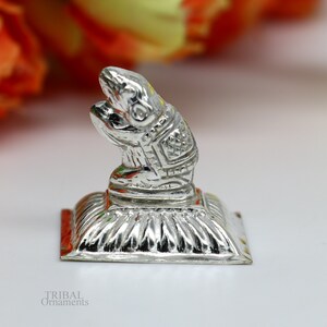 Lord Ganesha Vahan Mushak Maharaj Sterling Silver Handmade Small ...