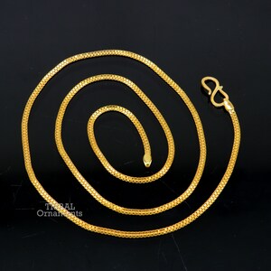 22kt Yellow Gold Handmade Double Box Chain Chain, Amazing Customized ...