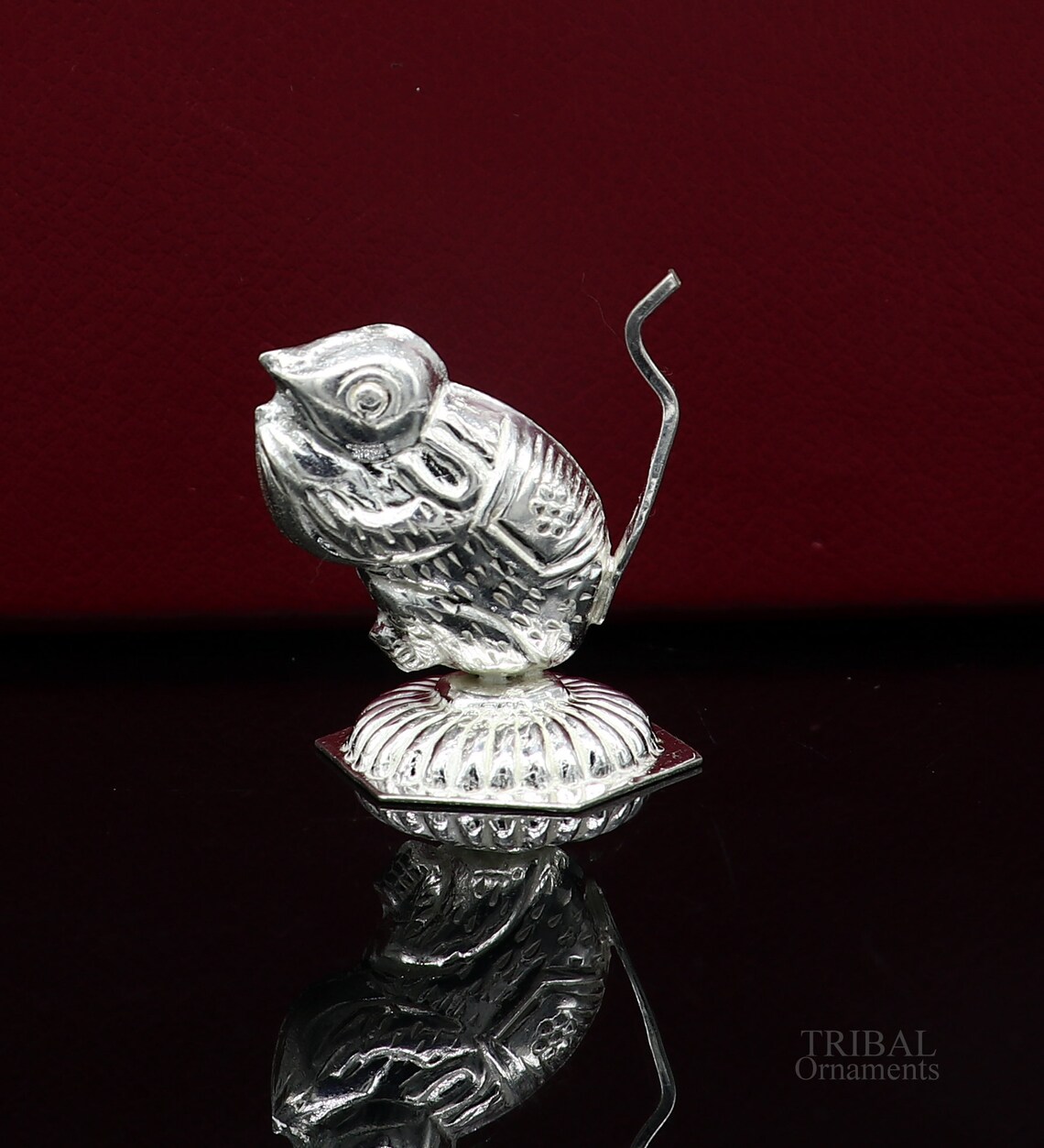 Lord Ganesha Vahan Mushak Maharaj Sterling Silver Handmade | Etsy