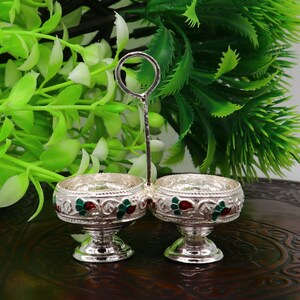 925 Sterling Silver Handmade Customized Work Puja Utensils - Etsy