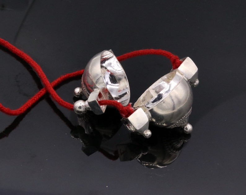 Vintage Design Solid Silver Lord Shiva Lingam Box Amulet Container ...