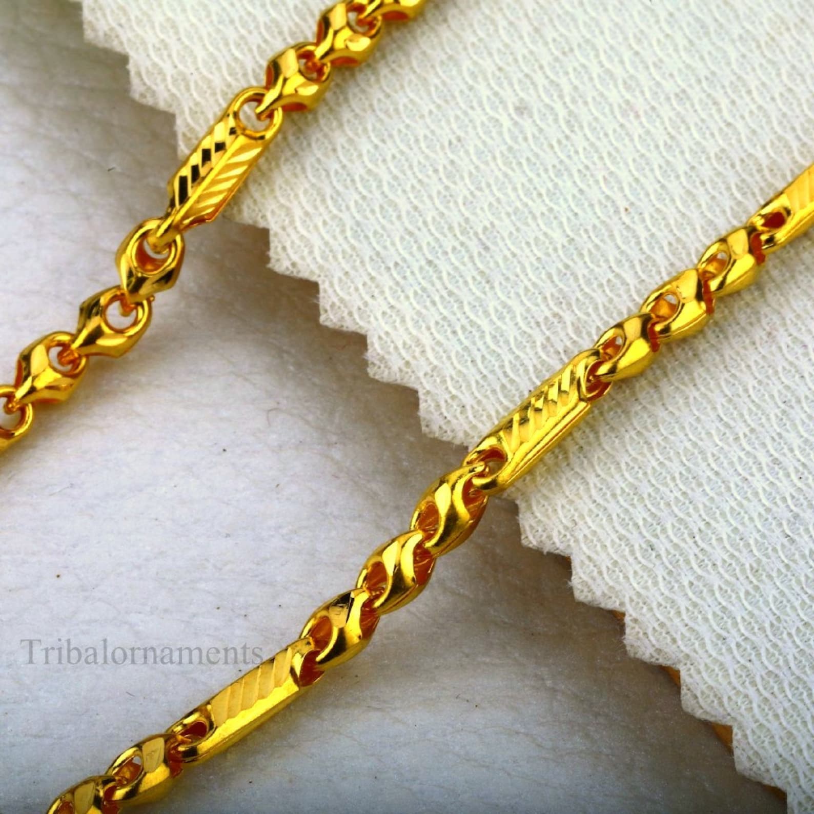 20"/22"/24" 22kt Yellow Gold Certified Men's Chain Necklace, Best ...