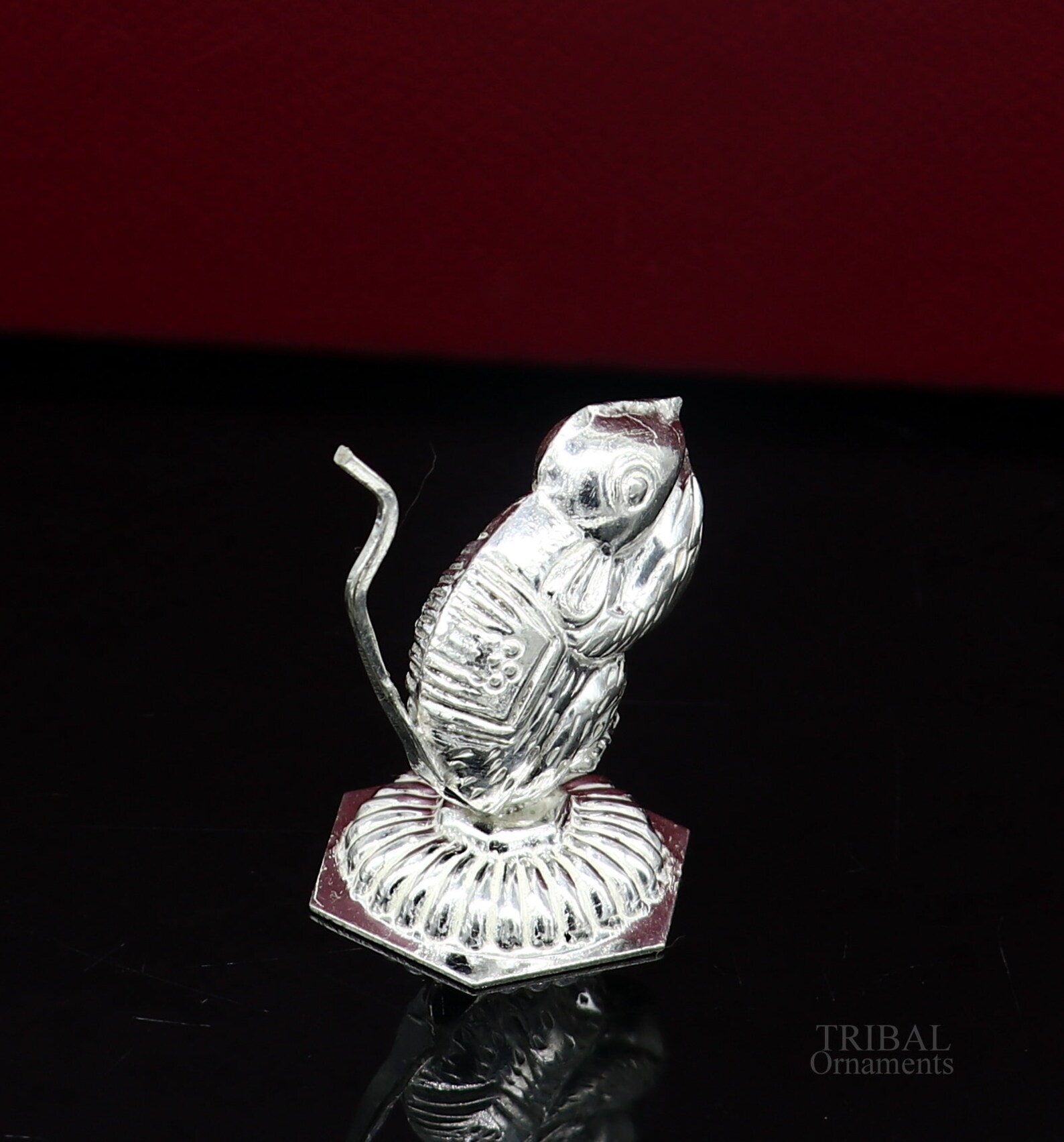 Lord Ganesha Vahan Mushak Maharaj Sterling Silver Handmade | Etsy