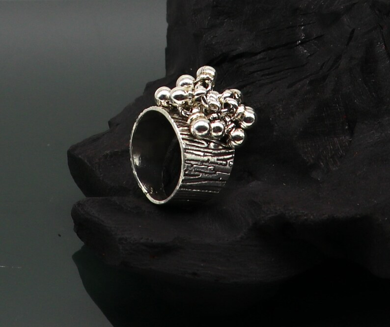 Solid 925 Sterling Silver Handmade Bells Ring Vintage Antique - Etsy