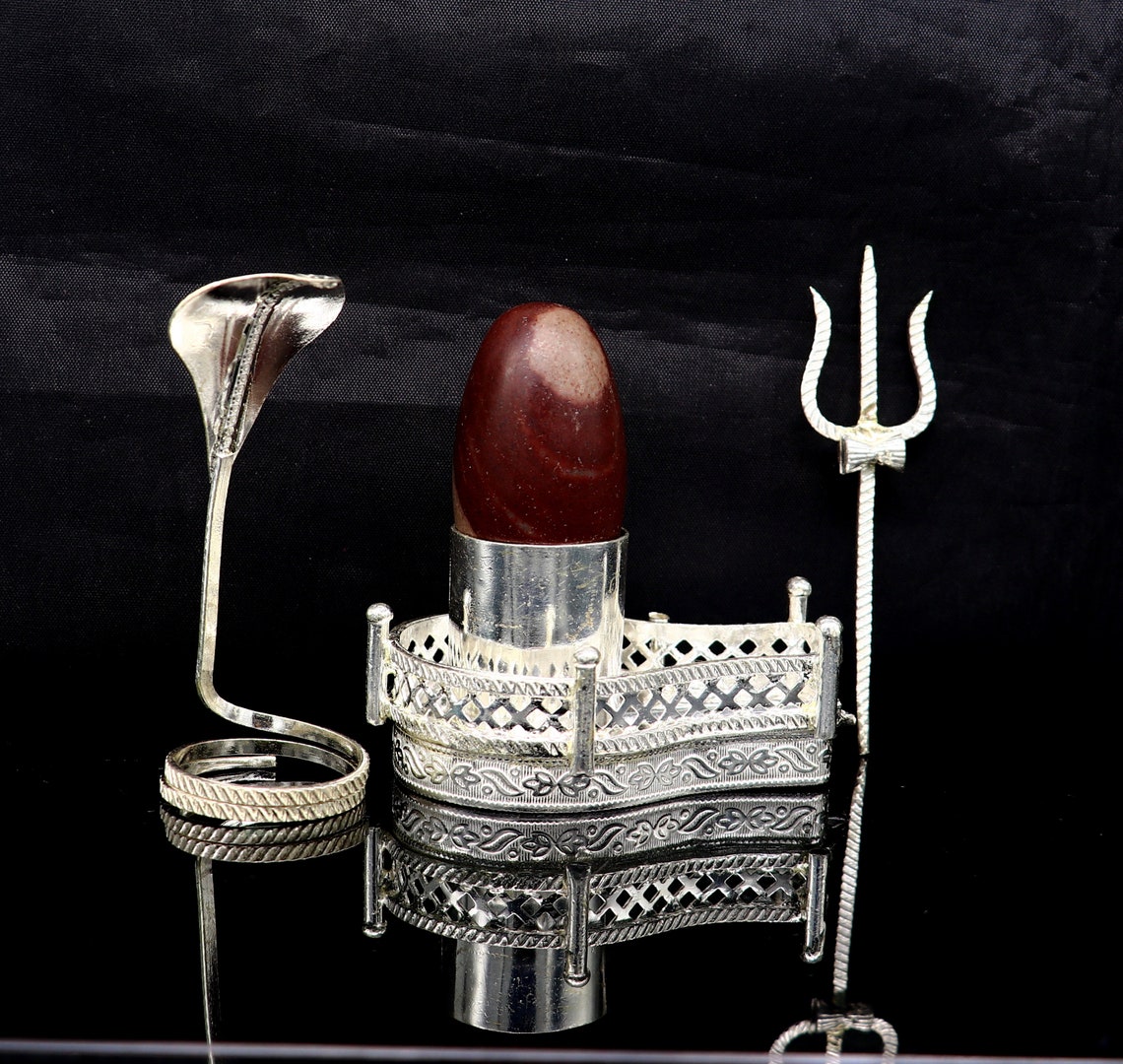 925 solid sterling silver lord shiva Mahakal lingam | Etsy