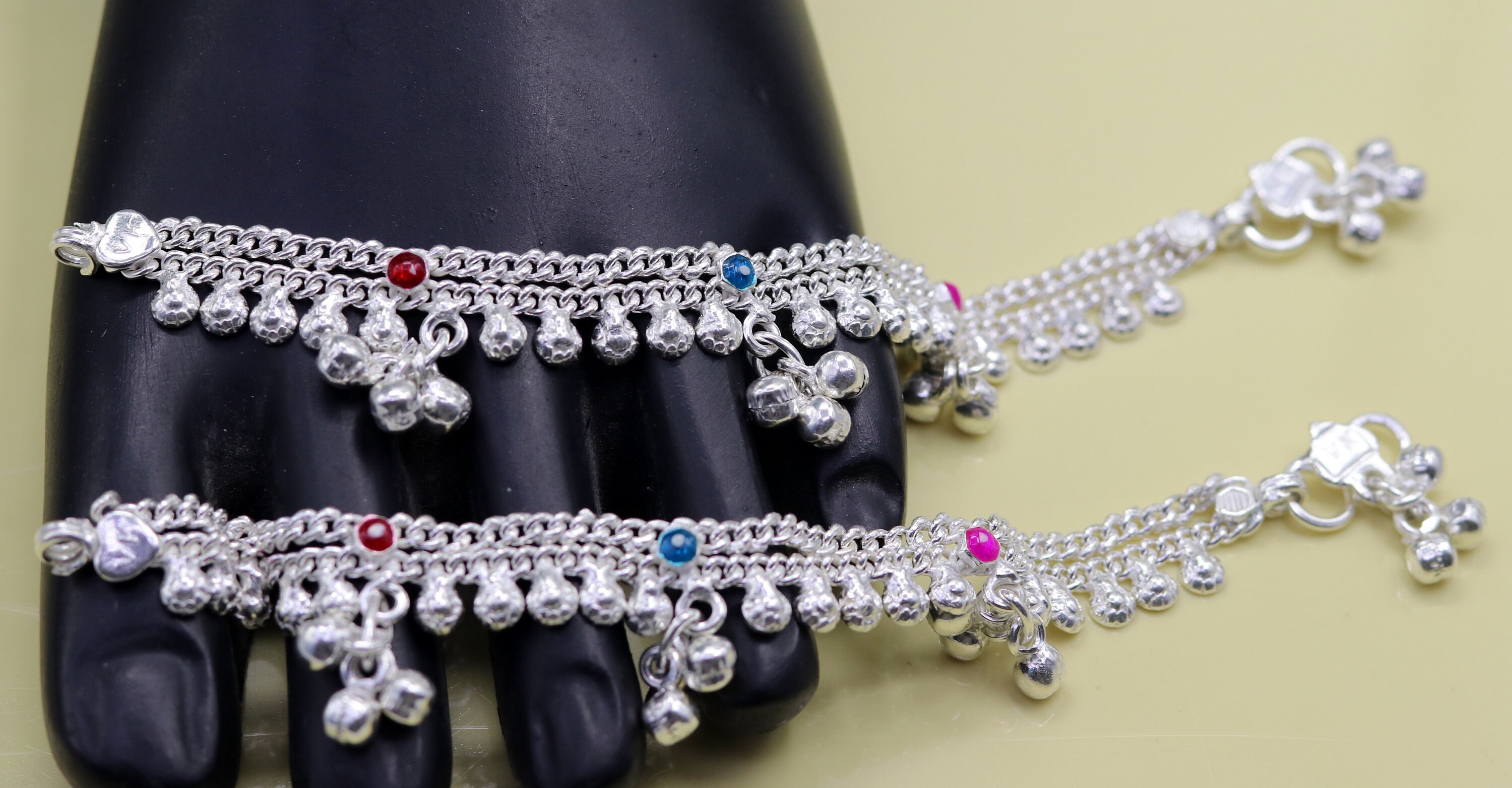 5.5 Handmade Sterling Awesome Silver Baby Ankle - Etsy