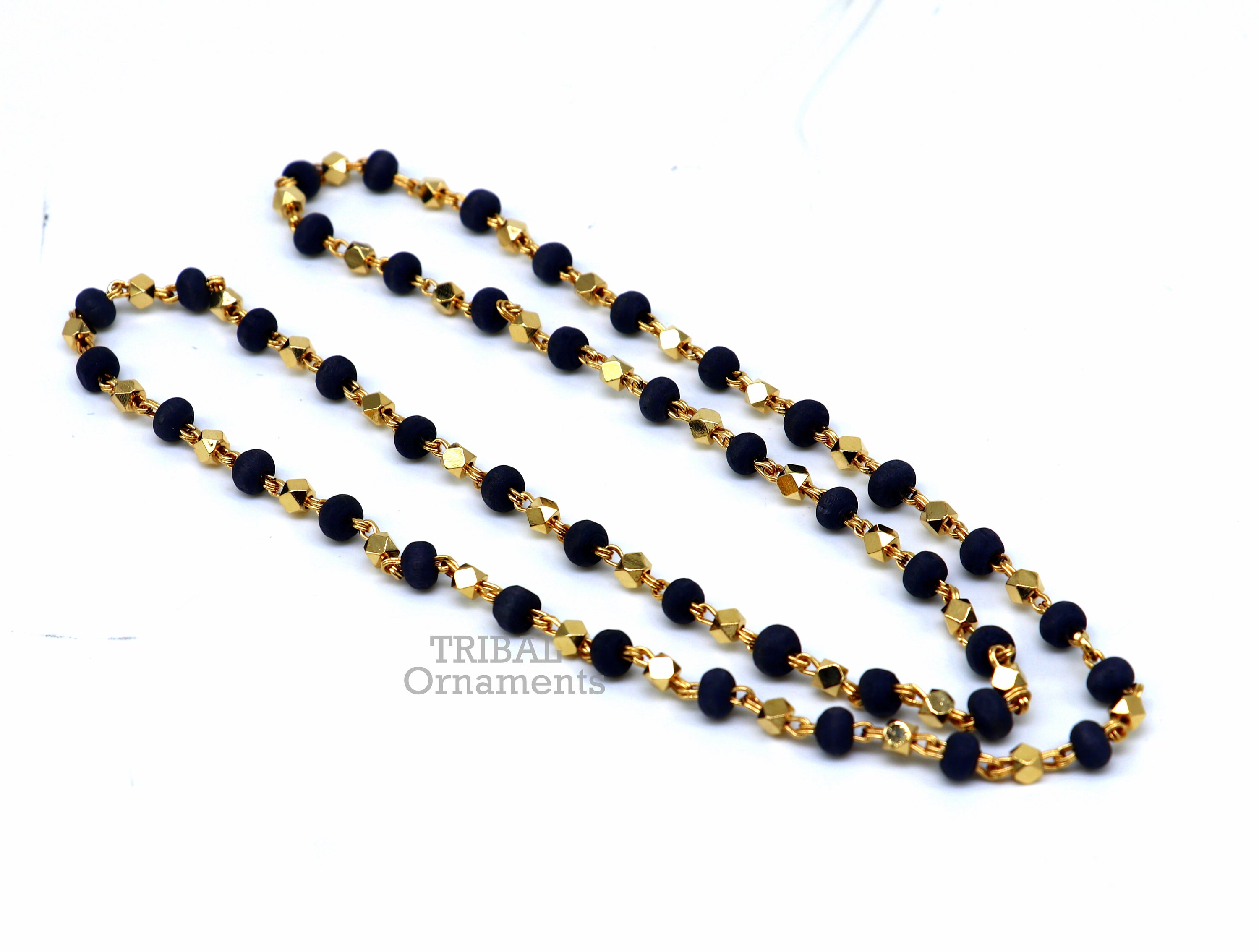 Sterling Silver Handmade Wooden Beads Basil Rosary Beads Silver Chain ...
