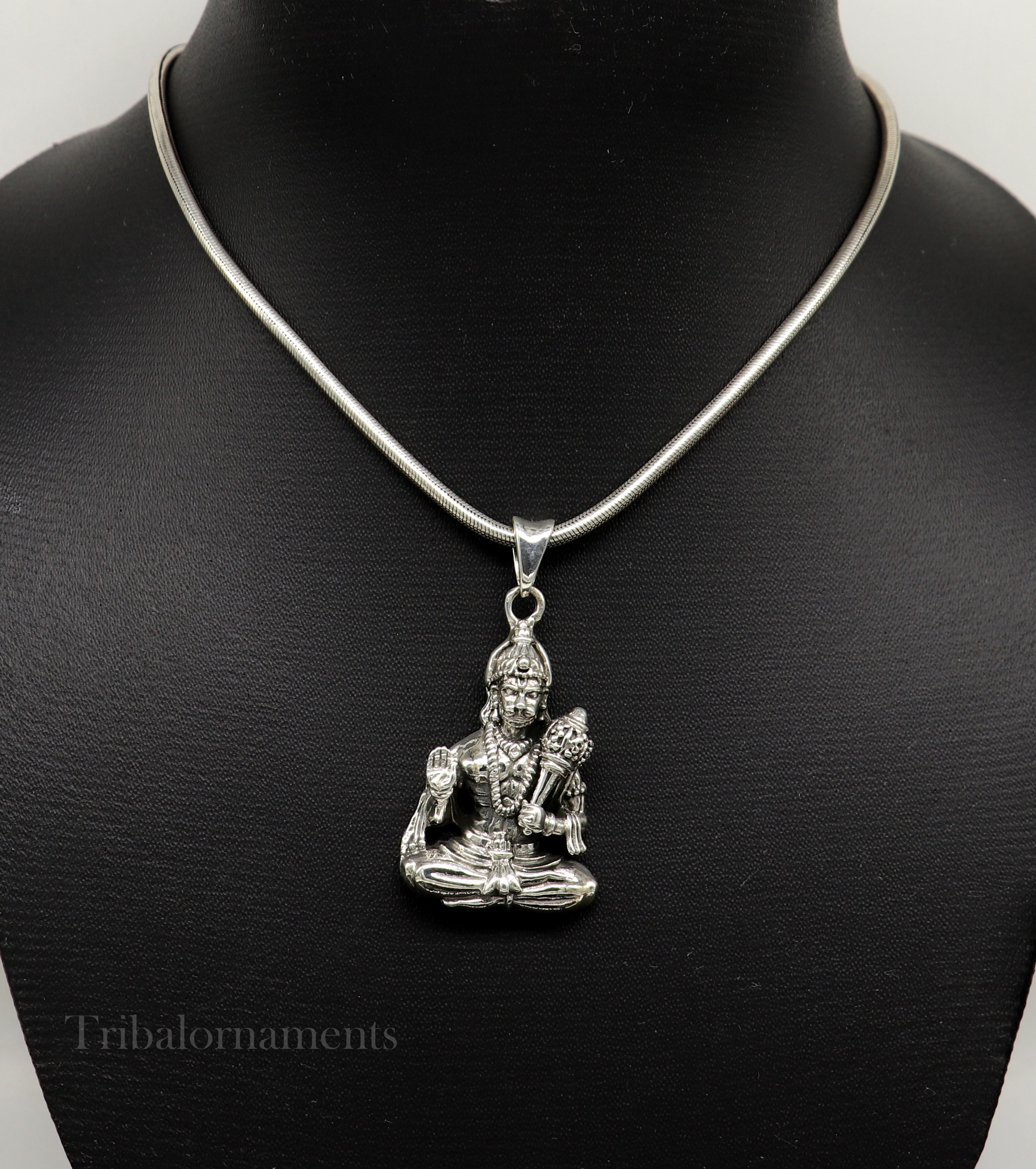 God Hanuman Pendant 92.5 Sterling Silver Handmade God Idol | Etsy