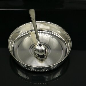 999 Fine Solid Silver Tray or Plate, Silver Vessel, Silver Baby ...