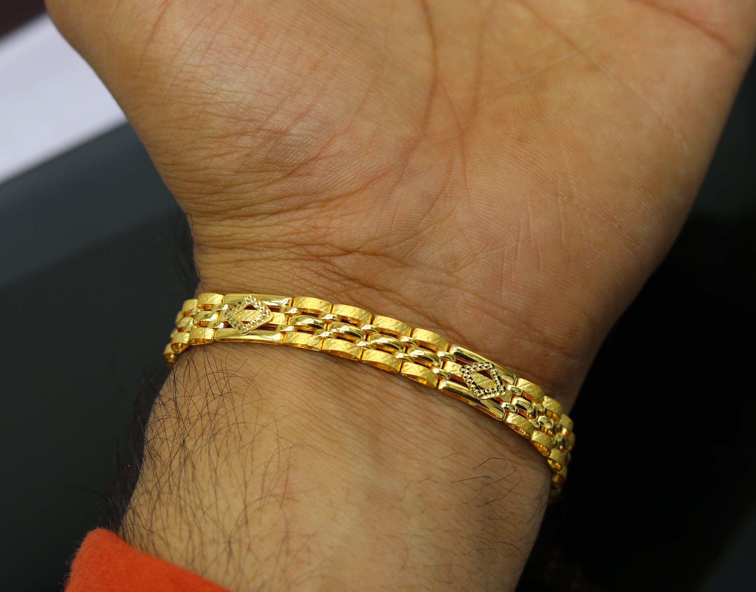 Vintage style 22kt yellow gold custom made new stylish fancy | Etsy