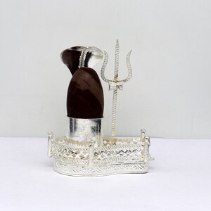925 Solid Sterling Silver Lord Shiva Mahakal Lingam Stand/jalheri, Use ...