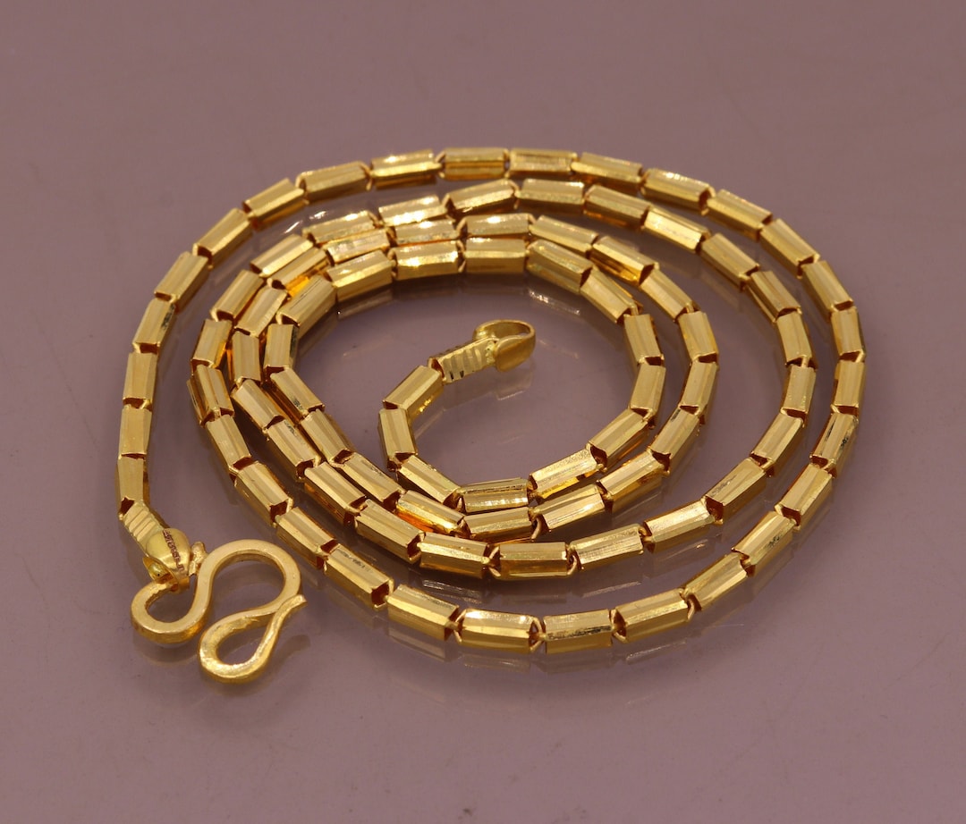 Vintage Design Handmade Genuine 22 Karat Yellow Gold Gorgeous Baht ...