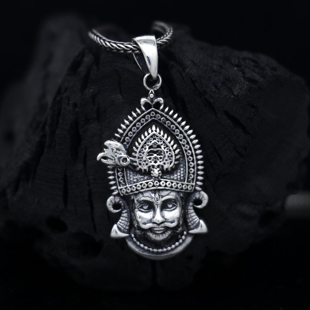 925 Sterling Silver Khatu Shyam Pendant/ Lord Krishna, Amazing Divine ...
