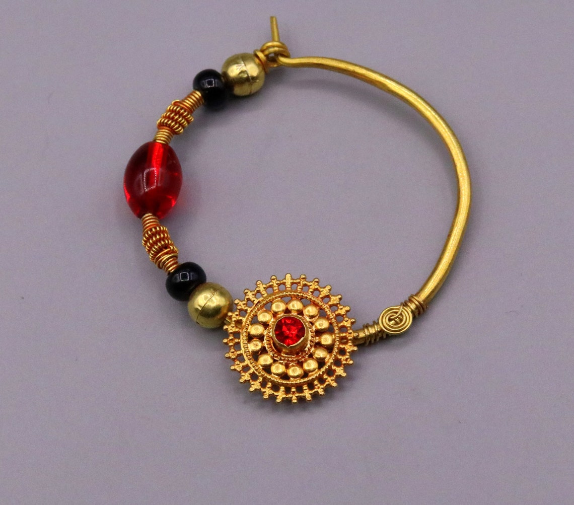 Vintage Handmade 20kt Yellow Gold Fabulous Queen Jodha Nath - Etsy