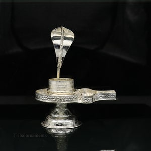 Pure 925 Solid Sterling Silver Lord Shiva Lingam Stand/jalheri, Use for ...