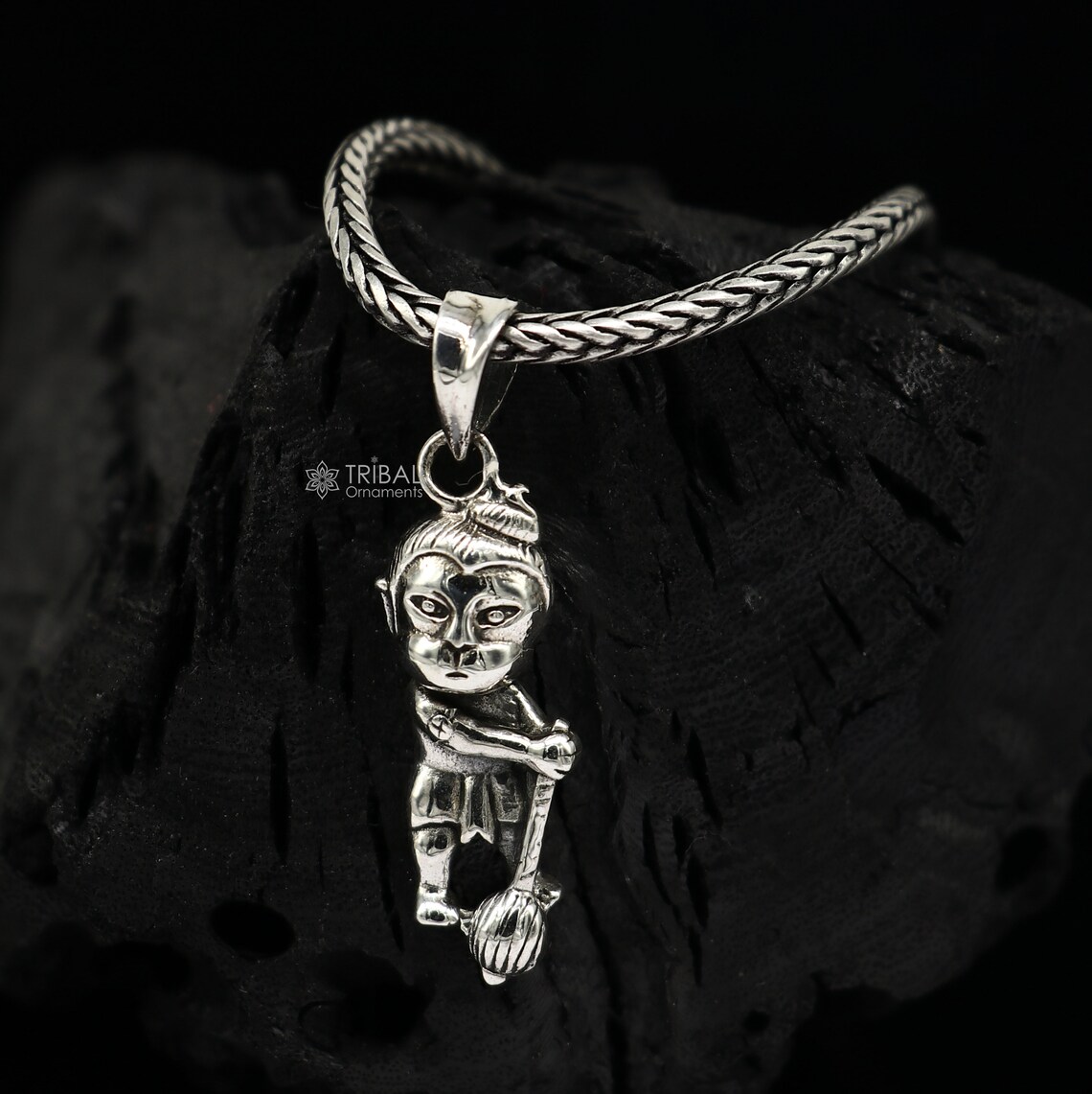 925 Pure Silver Lord BAL HANUMAN Pendant Best Gifting Pendant, Wheat ...