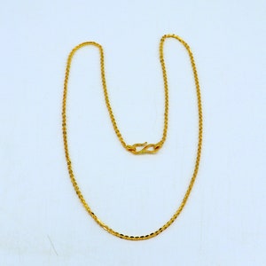 22kt Yellow Gold Sitara Chain, Rolo Chain, Fabulous Customized Girl's ...