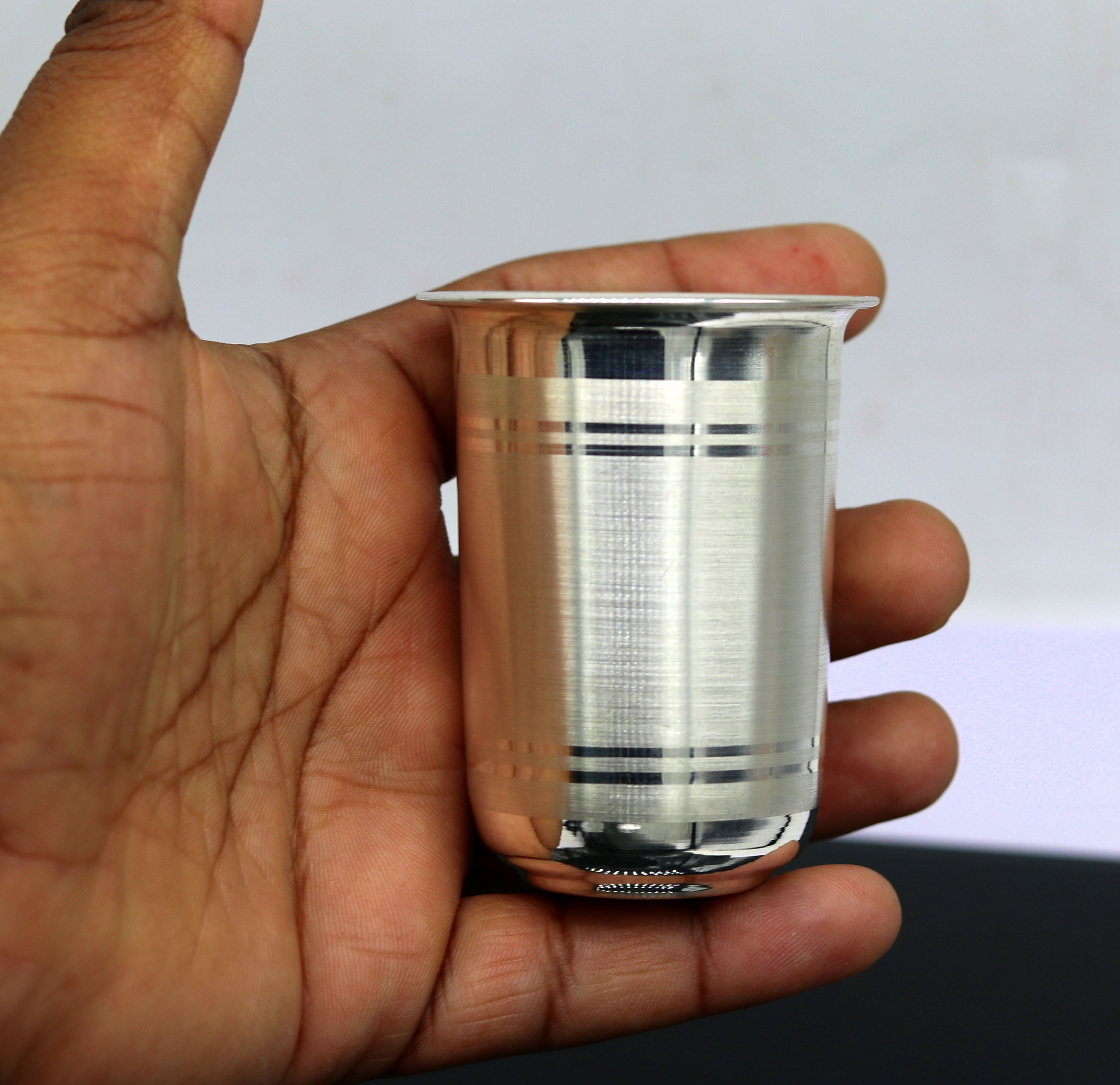 Pure 999 Fine Silver Handmade Vessels, Water/milk Glass Tumbler, Silver ...