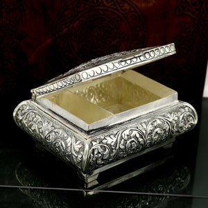 Vintage Antique Naxi Design Handmade 925 Sterling Silver Dry Fruit Box ...