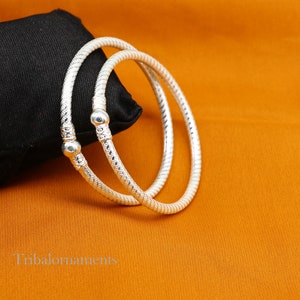 Vintage Stylish Traditional Design Handmade Sterling Silver Bangle ...