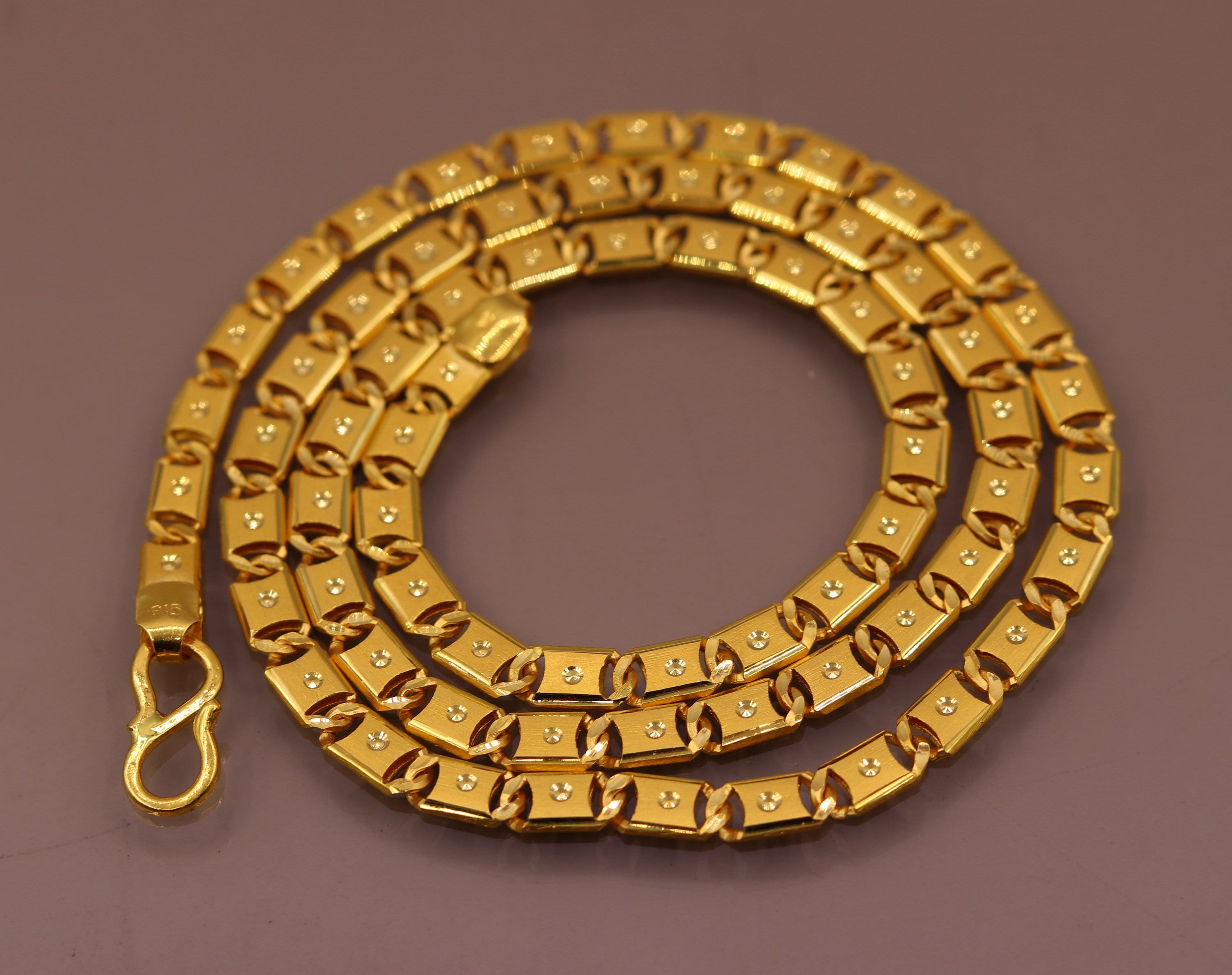 22kt Yellow Gold Handmade Gorgeous Royal Nawabi Chain Necklace | Etsy